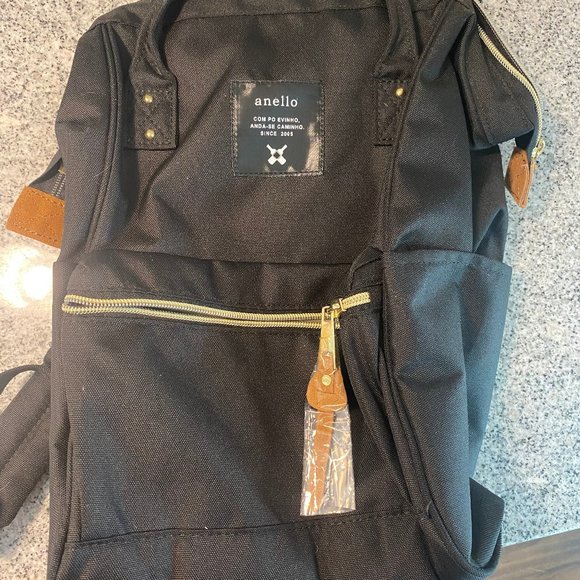 Anello | Bags | Anello Backpack Black With Green Inside | Poshmark